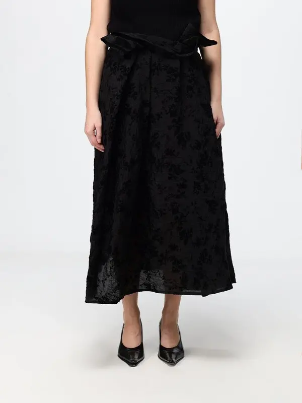 Ter Et Bantine High-waisted Cady Full Midi Skirt