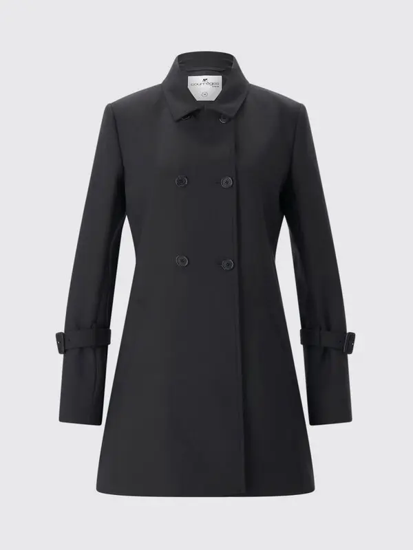 COURREGES Knee-length Double-breasted Wool Coat With Cuff Straps