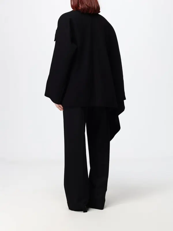 Ter Et Bantine Wool And Cashmere Cape With Asymmetrical Hem