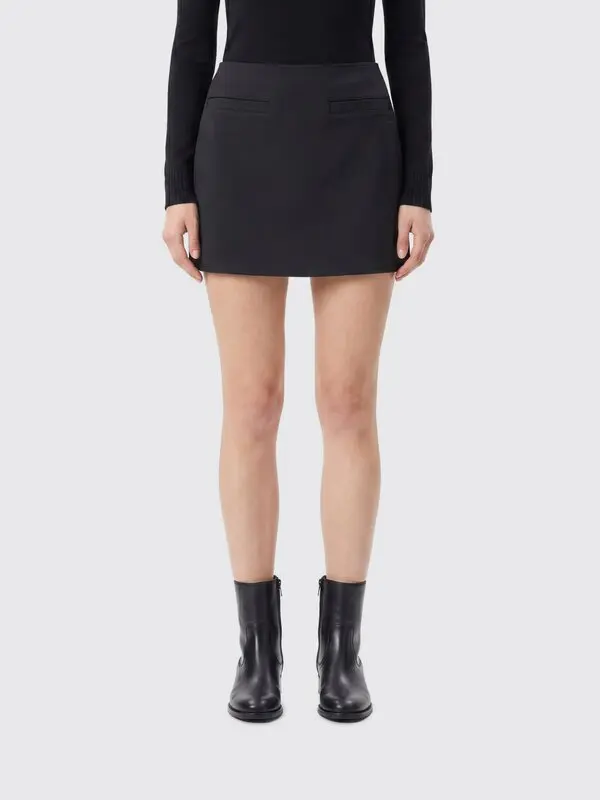 COURREGES A-line Crêpe Slim Fit Mini Skirt