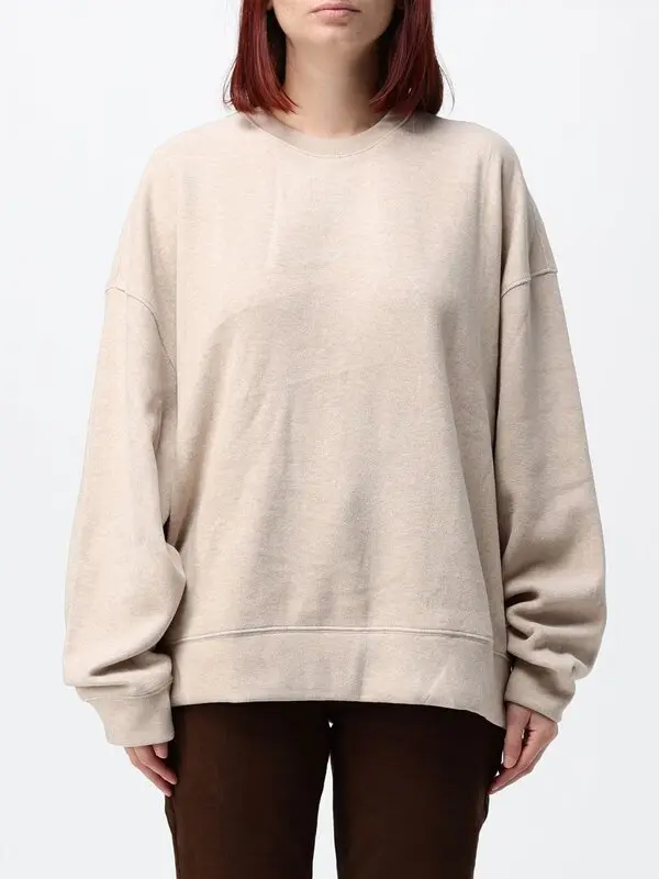ELEH Oversized Cotton Sweatshirt With Crew Neck And Dropped Shoulders
