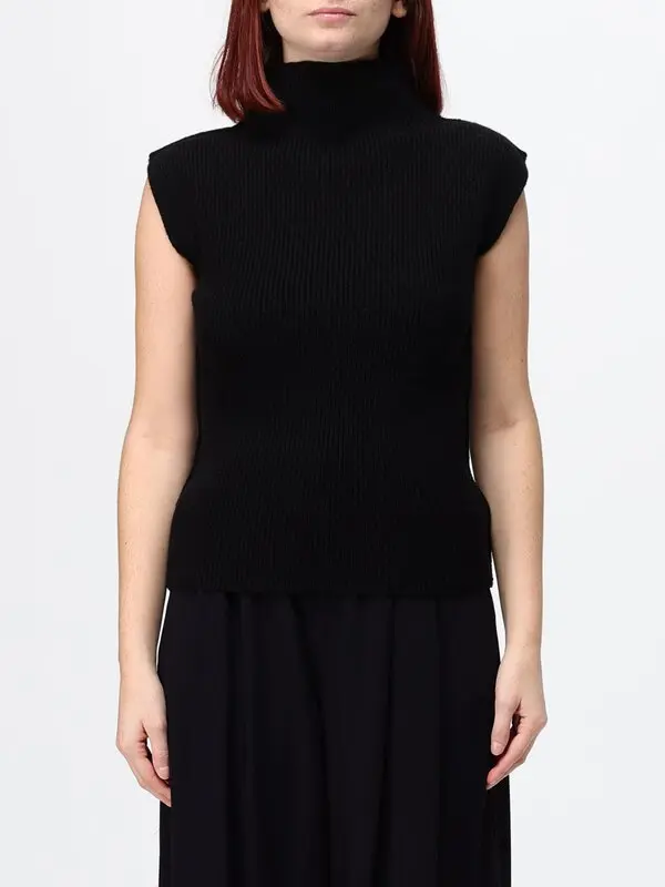 Ter Et Bantine Sleeveless Turtleneck Top In A Ribbed Cashmere And Wool Blend