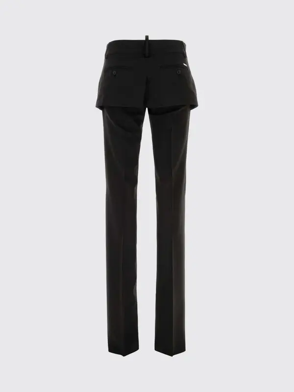 Dsquared2 Double-layer Skinny Trousers In Wool Blend