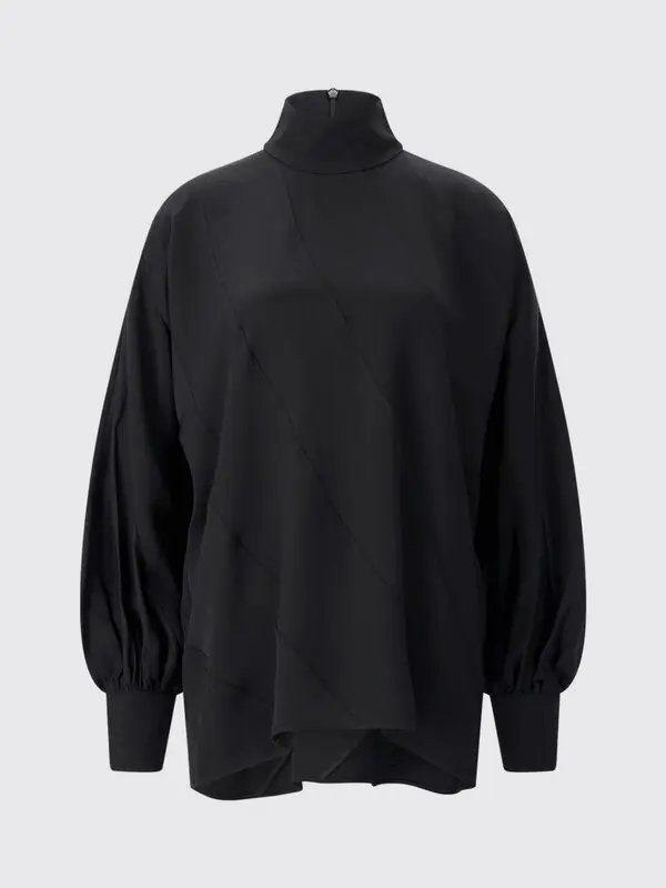 Zimmermann Long-sleeved Viscose Roll Neck With Zipped Cuffs