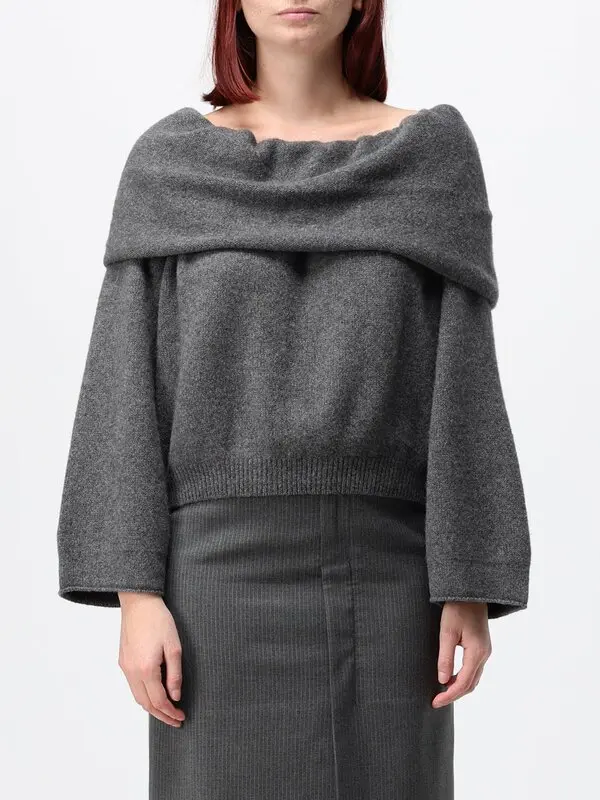 Ter Et Bantine Cashmere And Wool Jumper With Boat Neck And Dropped Shoulders
