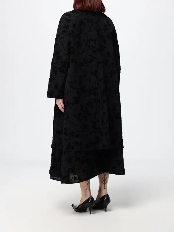 Ter Et Bantine Single-breasted Long Coat With Floral Details