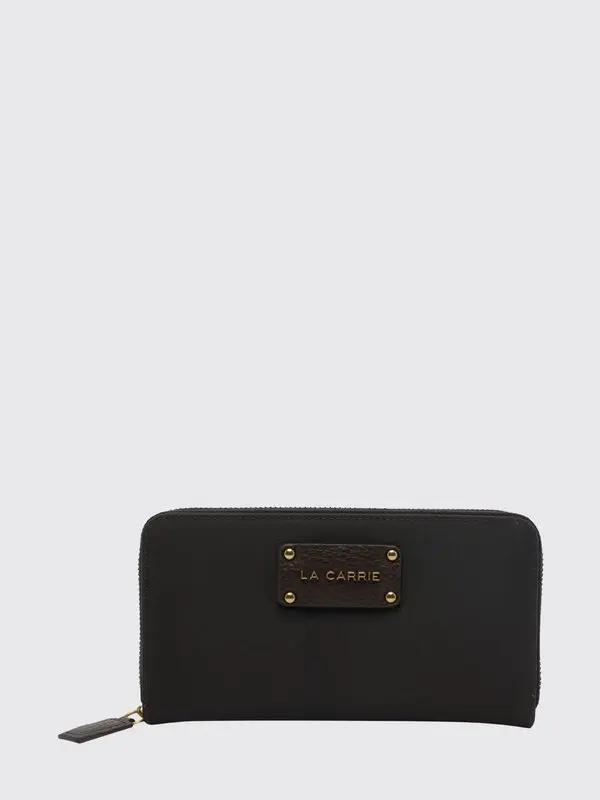 LA CARRIE Continental Zip-around Wallet In Faux Leather - Brown