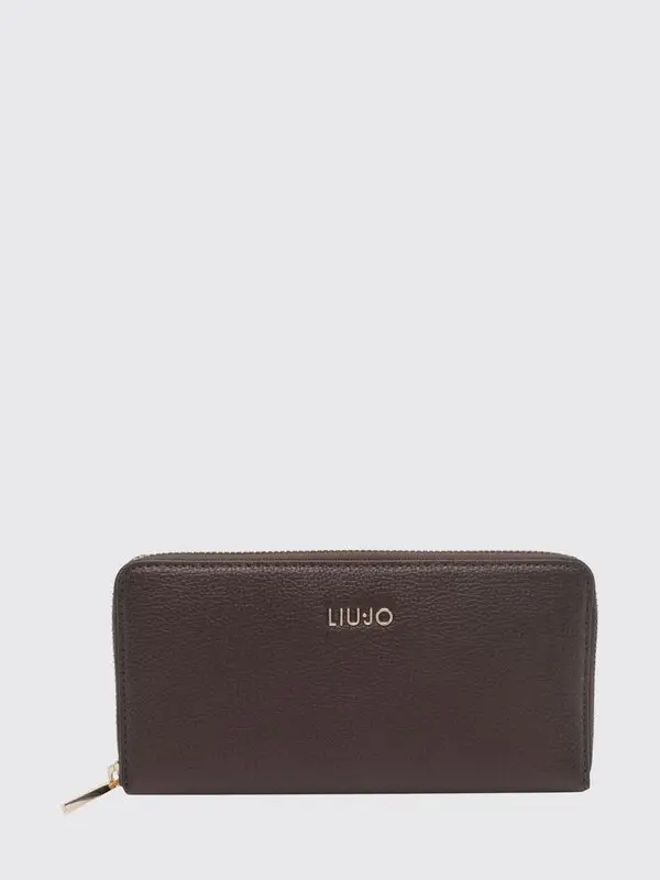 Liu Jo Continental Zip-around Wallet In Grained Faux Leather - Brown