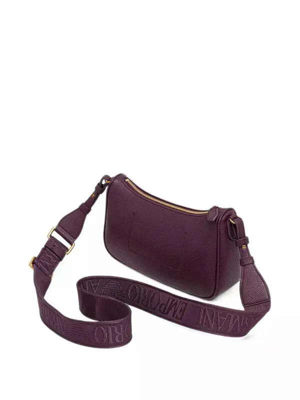 Emporio Armani Pebbled Shoulder Bag With A Zip Closure And Adjustable Strap