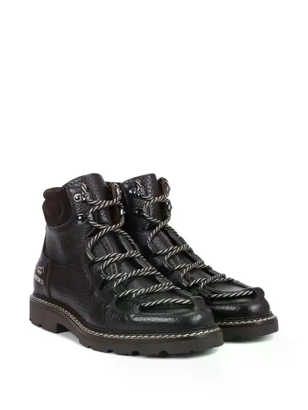 DOUCAL'S Grained-leather Panelled Boots