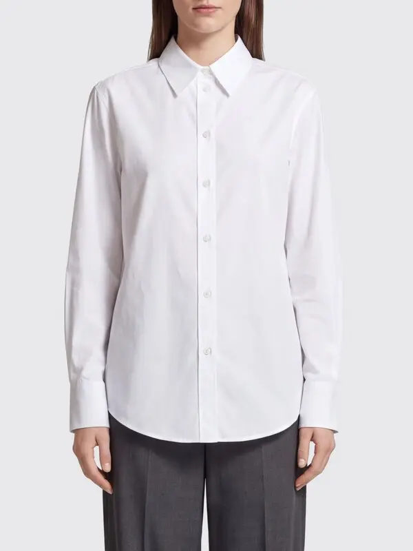 Calvin Klein Classic Long-sleeved Cotton Shirt With Curved Hem
