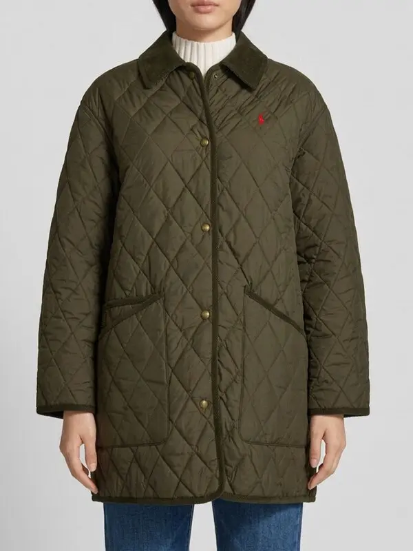 Polo Ralph Lauren Water-repellent Quilted Jacket With Velvet Collar