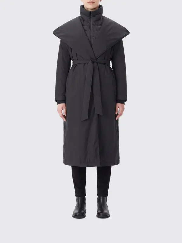 Herno Long Padded Robe Coat With Belt And High Neck