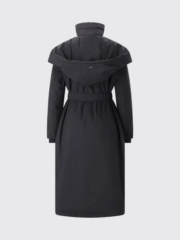 Herno Long Padded Robe Coat With Belt And High Neck