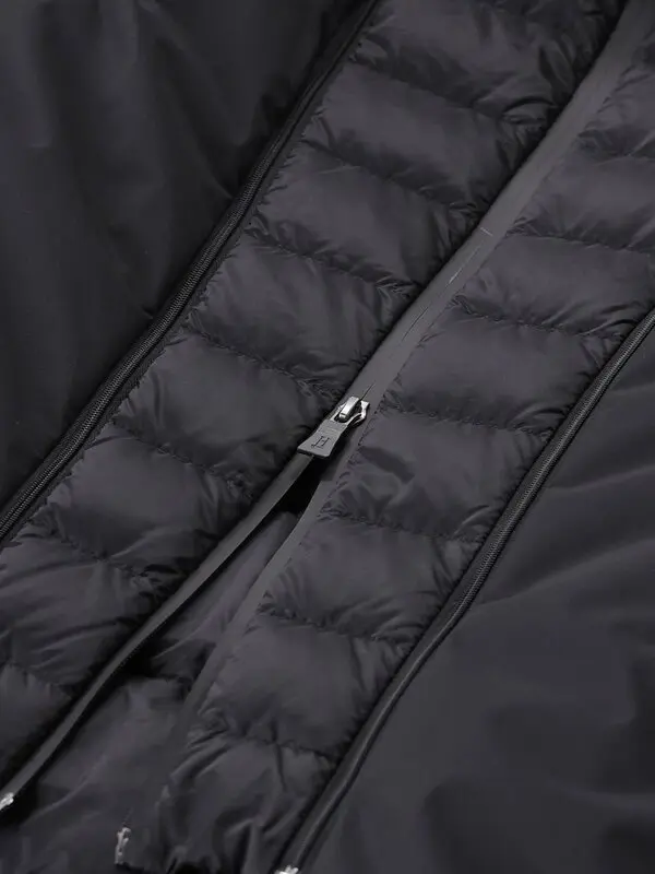 Herno Long Padded Robe Coat With Belt And High Neck