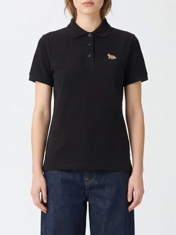 Maison Kitsuné Chillax Fox Logo Patch Organic Cotton Polo Shirt