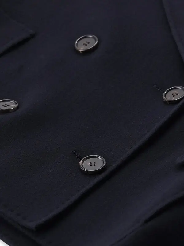Max Mara Double-breasted Peacoat In Pure Virgin Wool
