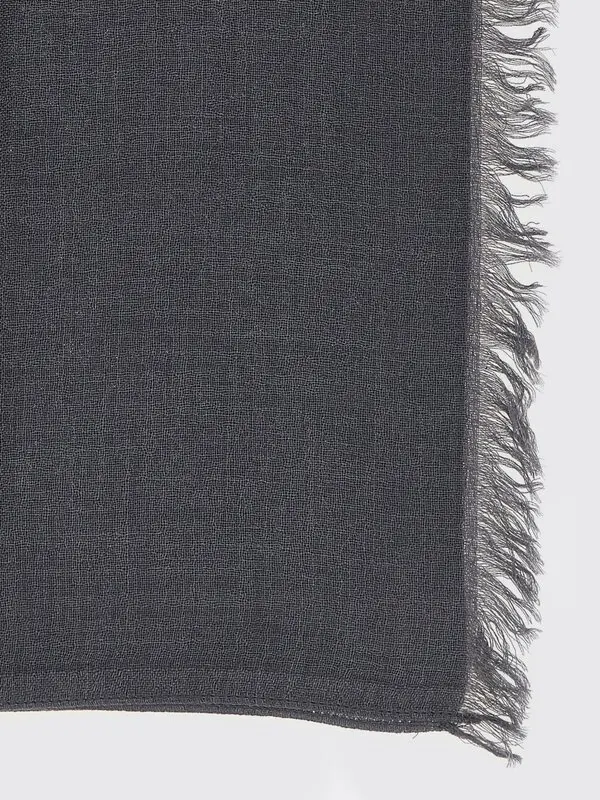 Brunello Cucinelli Cashmere And Silk Scarf With Fringed Edges