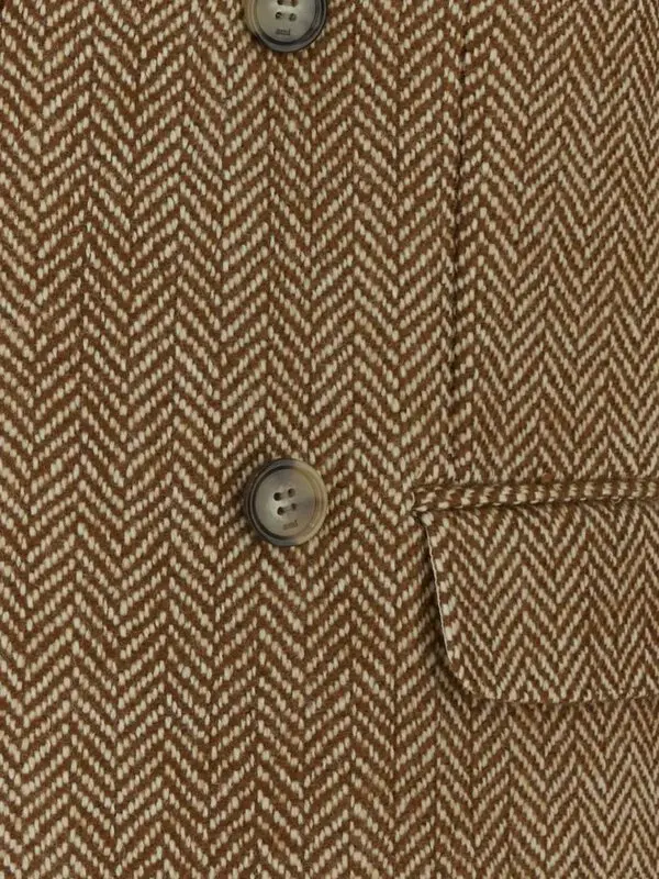 AMI Paris Chevron Virgin Wool Double-breasted Blazer