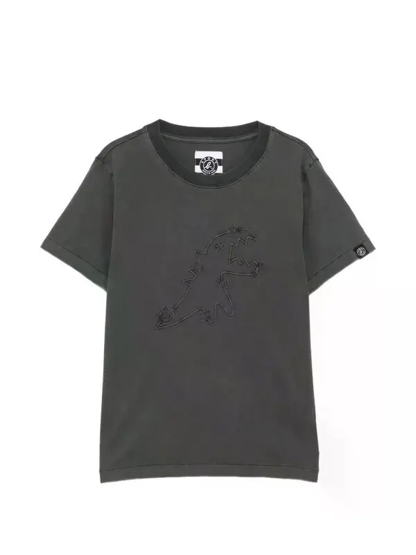 AGNES B. Iconic Dino Embroidered T-shirt - Grey