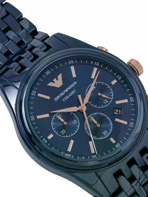 Emporio Armani Logo-detail 43mm Watch - Blue