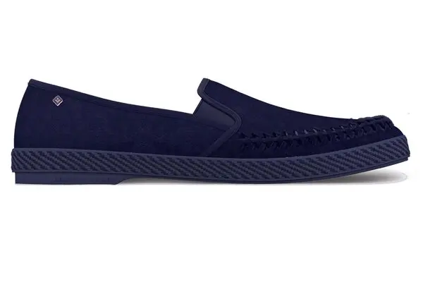 Rivieras Classic Braided Navy Suede