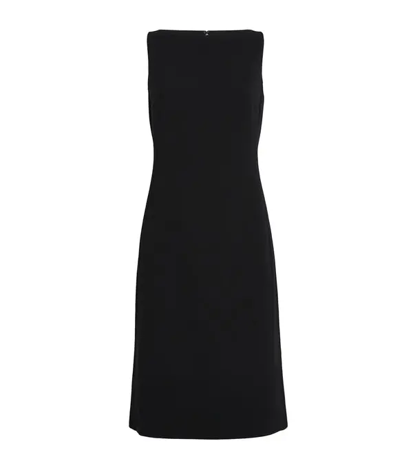 Theory Crepe Boat-neck Midi Dress