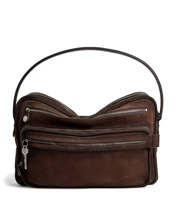 Acne Studios Waxed Leather Camero Party Shoulder Bag - Brown