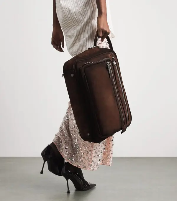 Acne Studios Waxed Leather Camero Party Shoulder Bag - Brown