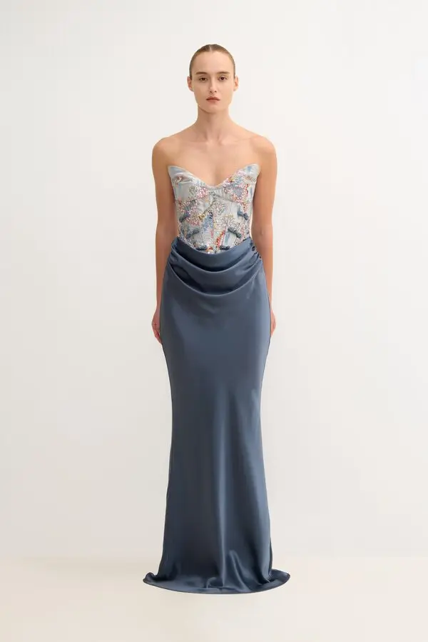 SAU LEE Sandrine Embellished Gown