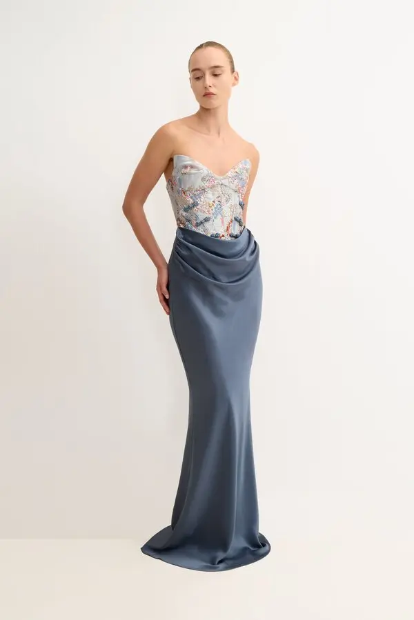 SAU LEE Sandrine Embellished Gown