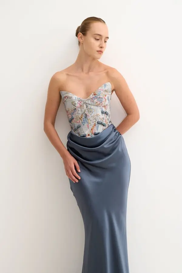 SAU LEE Sandrine Embellished Gown