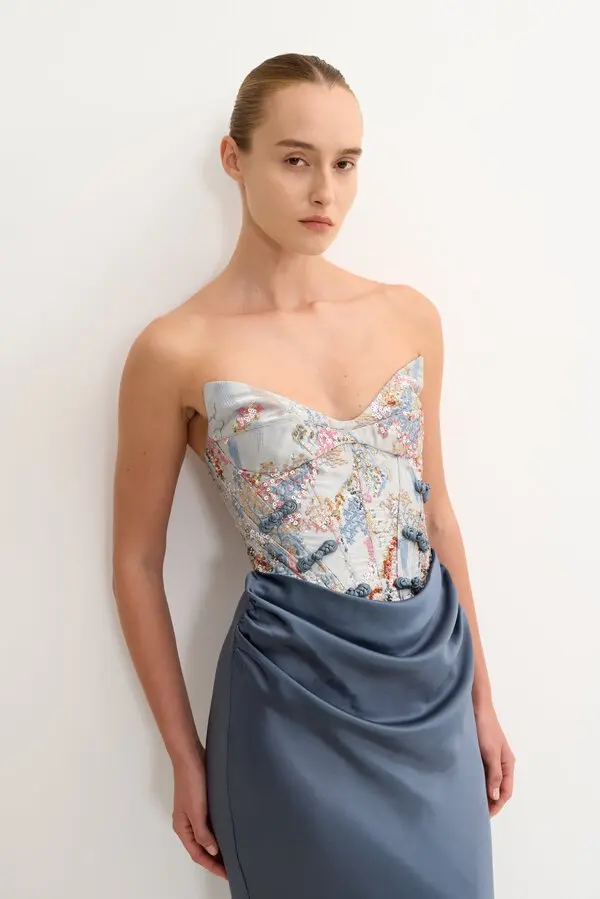SAU LEE Sandrine Embellished Gown