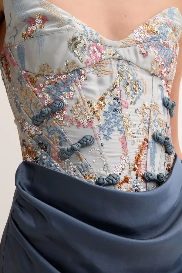 SAU LEE Sandrine Embellished Gown