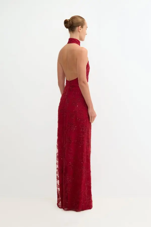 SAU LEE Grace Embellished Maxi Dress