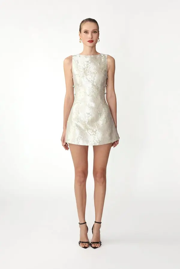 SAU LEE Cassi Jacquard Dress