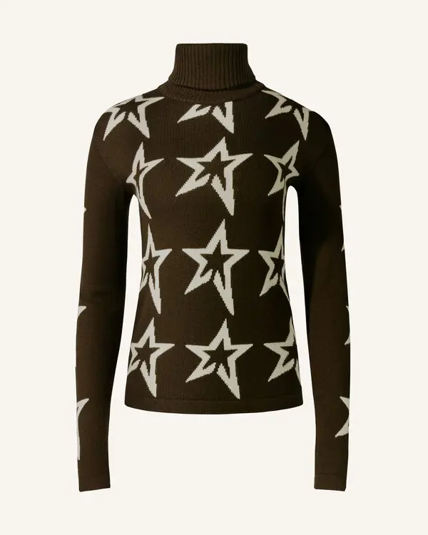 Perfect Moment Star Dust Merino Wool Sweater - Brown