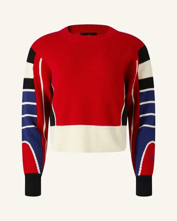 Perfect Moment Merino Wool Racer Sweater