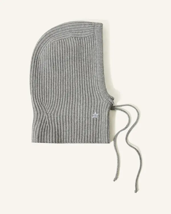 Perfect Moment Wool & Cashmere Cable-knit Hood - Grey