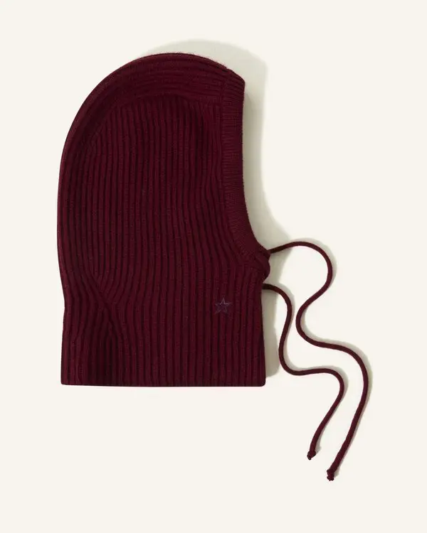 Perfect Moment Wool & Cashmere Cable-knit Hood - Wine