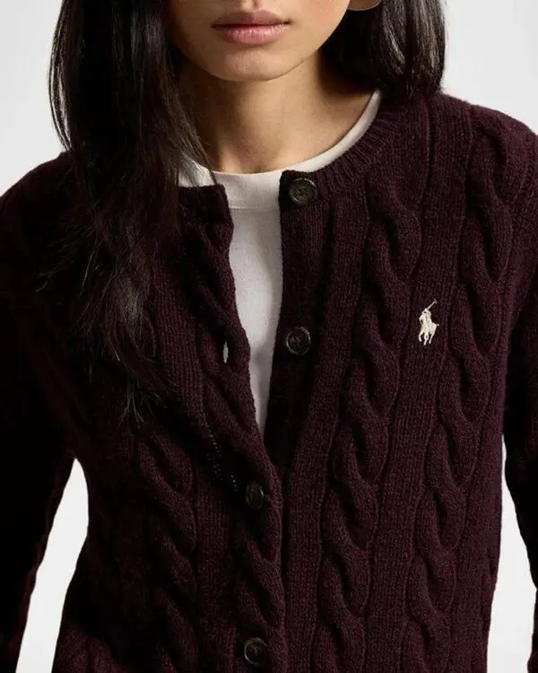 Polo Ralph Lauren Cable-knit Wool-cashmere Cardigan