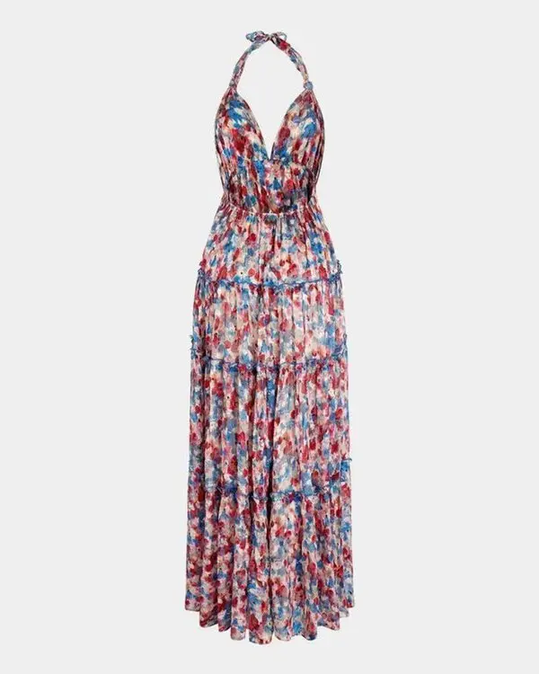 Vilebrequin Floral Halter Maxi Dress - Palace