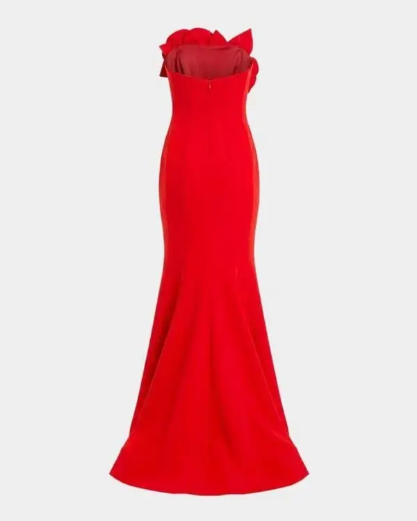 Mac Duggal Strapless Crepe Mermaid Gown