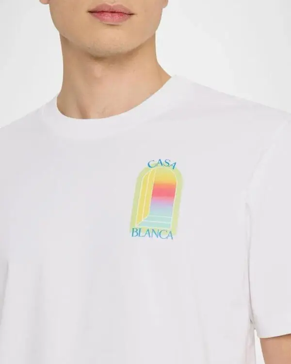 CASABLANCA Apos;s Gradient L & Apos;arche Organic Cotton T‑shirt
