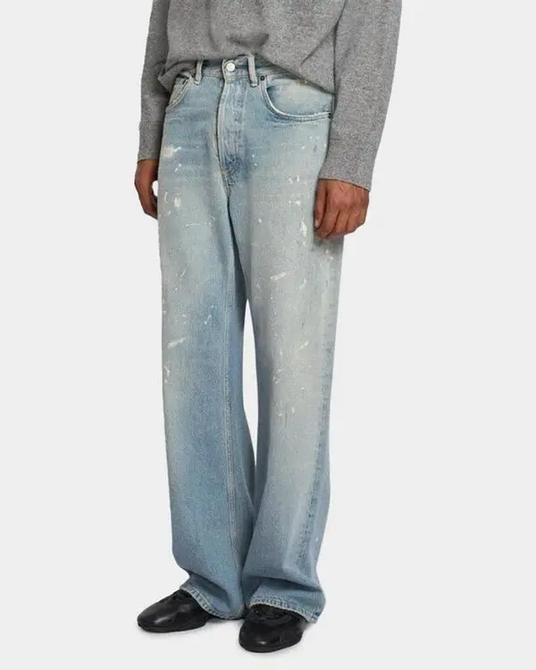Acne Studios Apos;s Trafalgar Paint Splatter Straight-leg Jeans