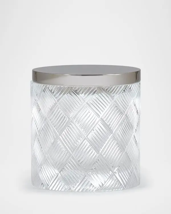 LABRAZEL Basket Weave Canister - Clr/frost/chrome