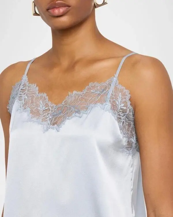 Sablyn Bobbi Lace-trim Silk Cami