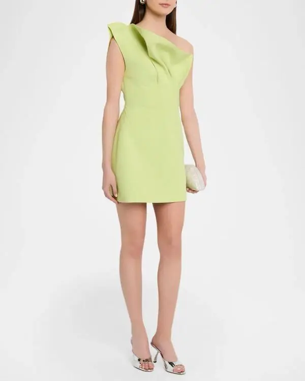 Acler Lugano One-shoulder A-line Mini Dress