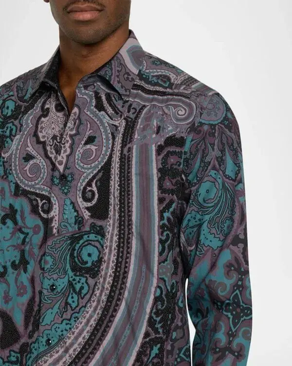 ROBERT GRAHAM Apos;s Beaded Paisley Woven Shirt