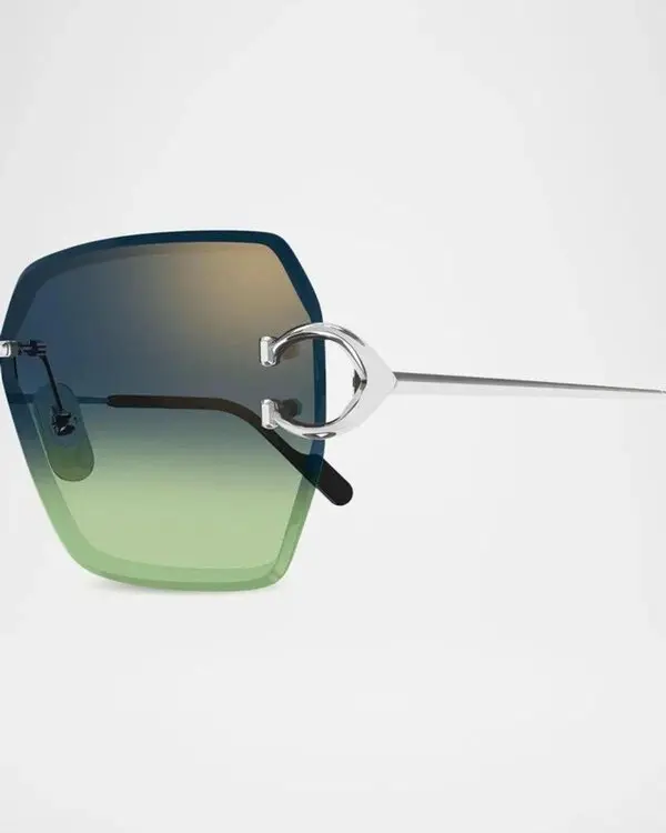 CARTIER Motifs De 58mm Platinum-plated Butterfly Sunglasses